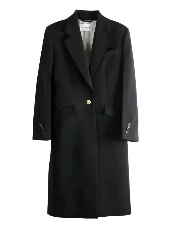 Givenchy Buttoned Coat - Black