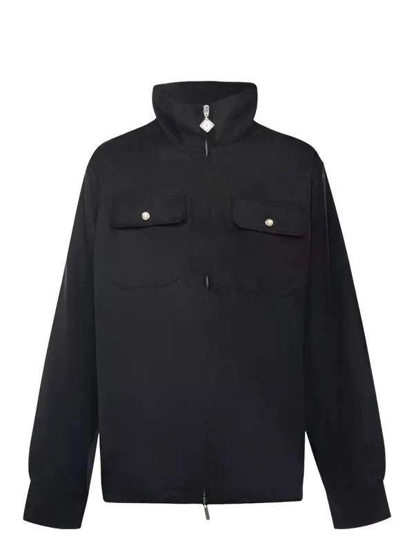 Casablanca Pocket Zip-up Shirt Jacket - Black