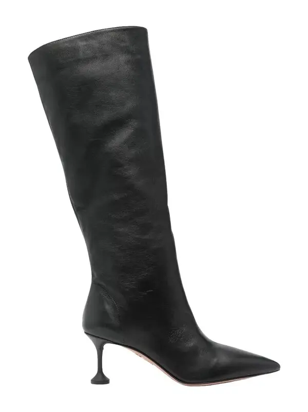 AQUAZZURA 65mm Lyla Pointed-toe Boots - Black