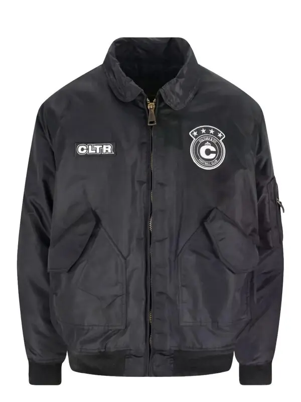 CULTURA Zip Bomber Coat - Black