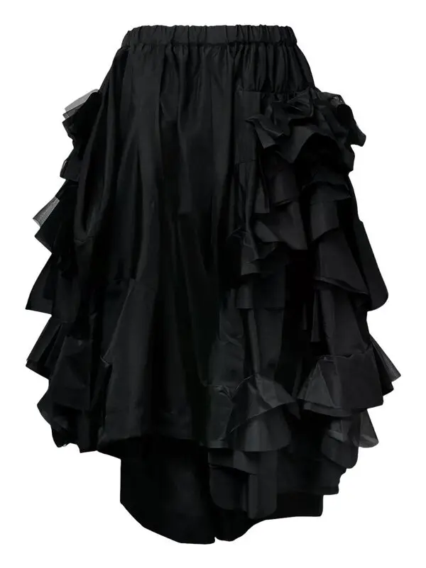 Comme Des Garçons Tropical Ruffled Trousers - Black