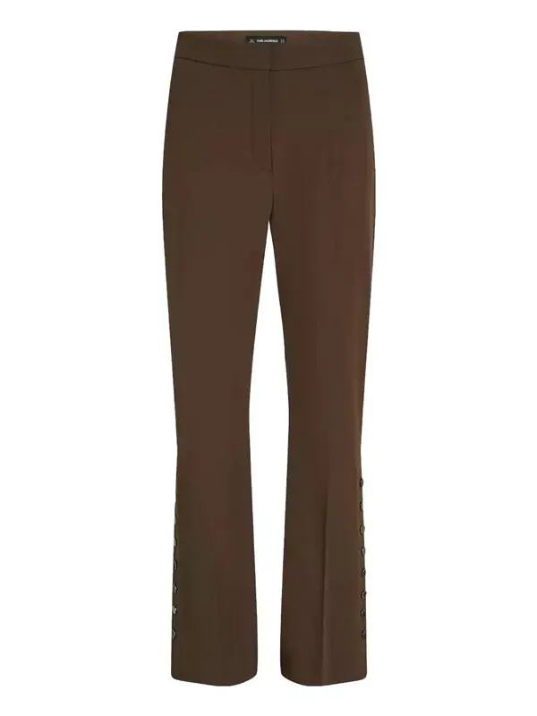 Karl Lagerfeld Press-stud Detailing Trousers - Brown