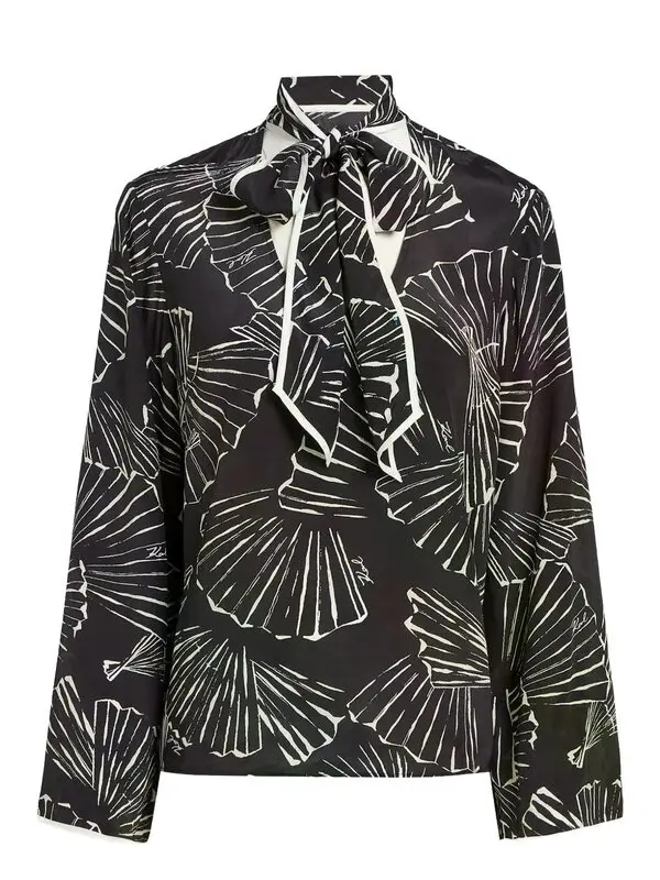 Karl Lagerfeld Graphic-print Blouse - Black
