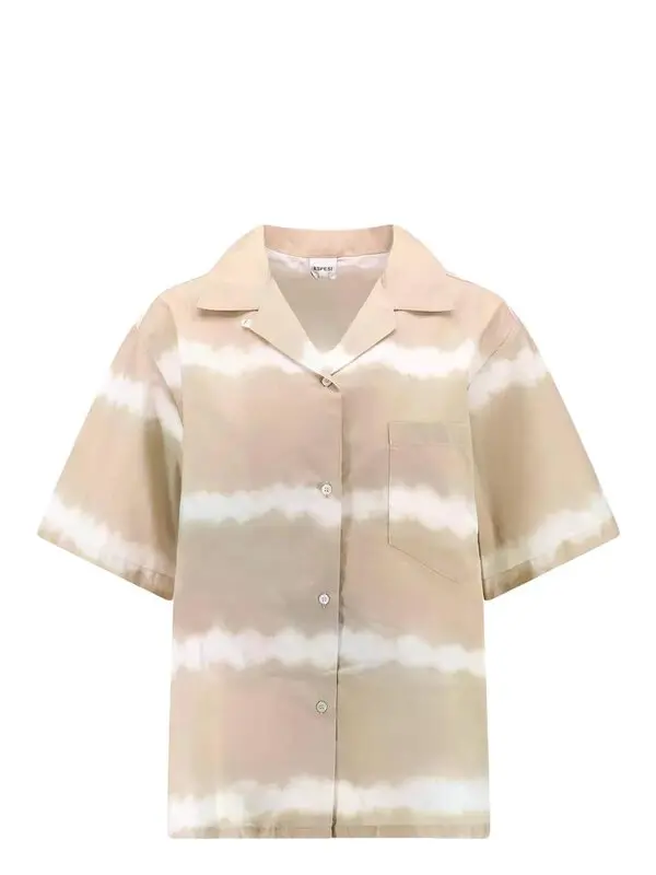 Aspesi Camp-collar Printed Shirt - Neutrals