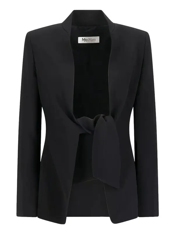 Max Mara Ghiotto Tie Jacket - Black