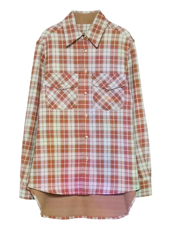 FORTE DEI MARMI COUTURE Check Pocket Shirt - Orange