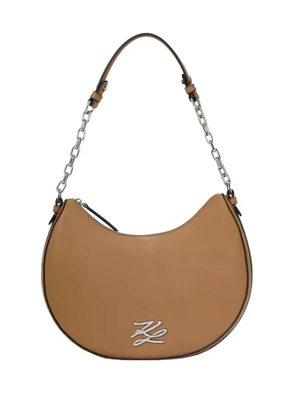 Karl Lagerfeld K/autograph Moon Shoulder Bag - Brown