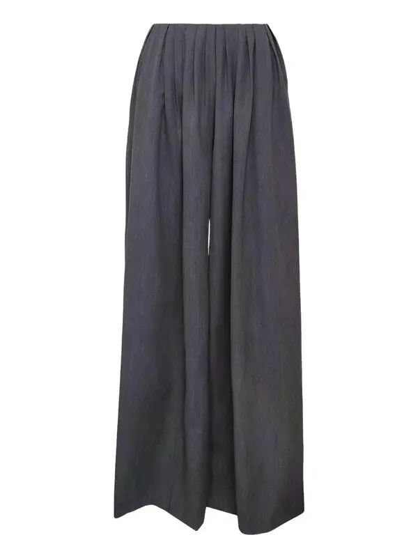MMAM Pleated Wool Trousers - Grey