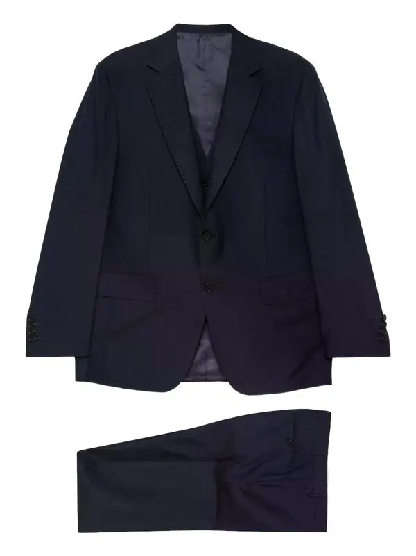 Canali Notched-lapel Suit - Blue