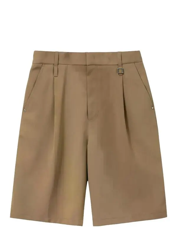 WOOYOUNGMI One-tuck Pleated Shorts - Brown