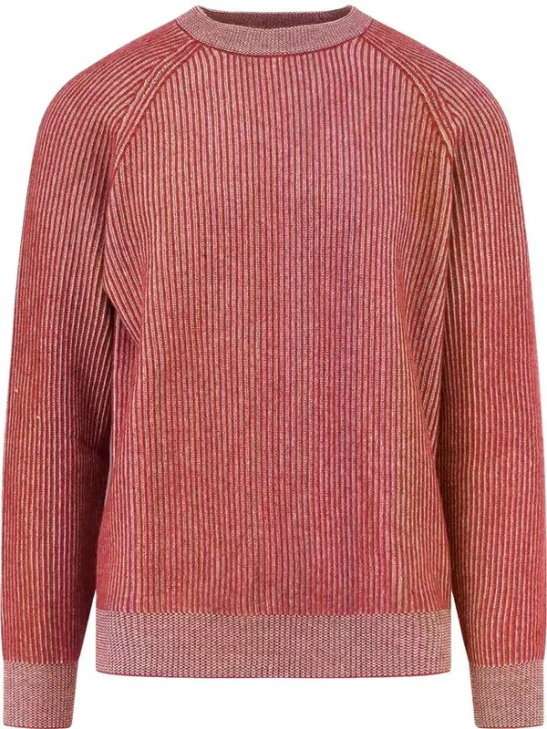 Brunello Cucinelli Ribbed Knit Crew-neck Sweater - Red