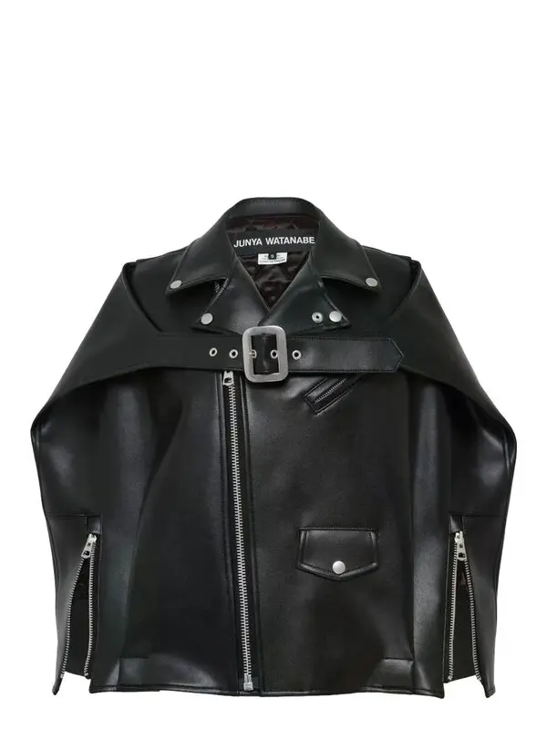 Junya Watanabe X Comme Des Garçons Buckle Faux-leather Jacket - Black