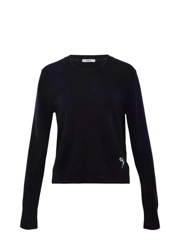 Erdem Embroidered Crew-neck Sweatshirt - Blue