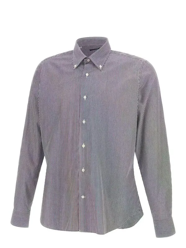 MARCHESANI Striped Buttoned Shirt - Blue