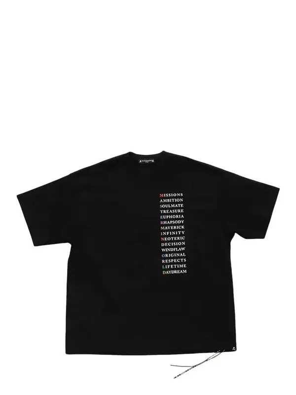 MASTERMIND WORLD Drawstring Graphic T-shirt - Black
