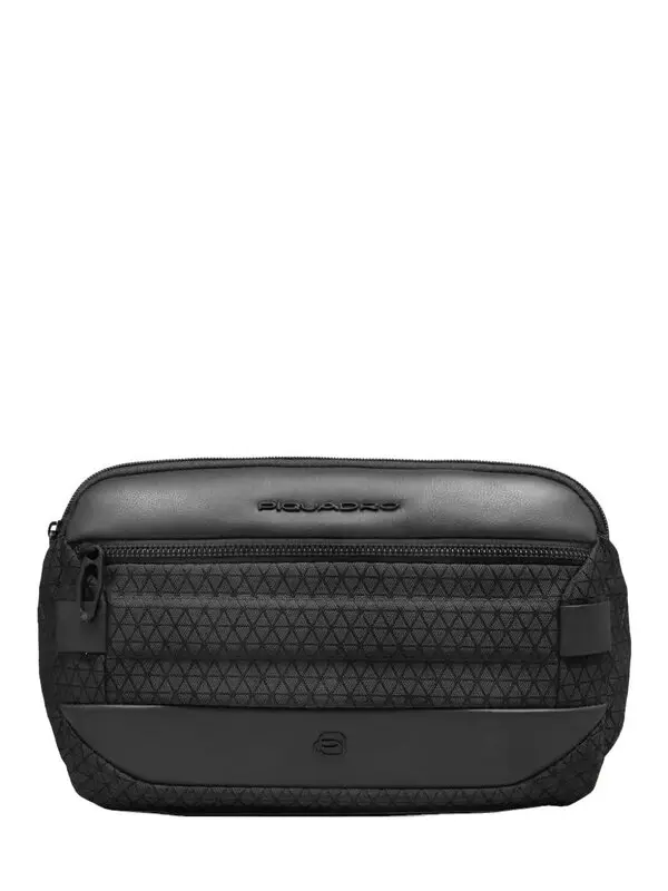 PIQUADRO Geometric Belt Bag - Black