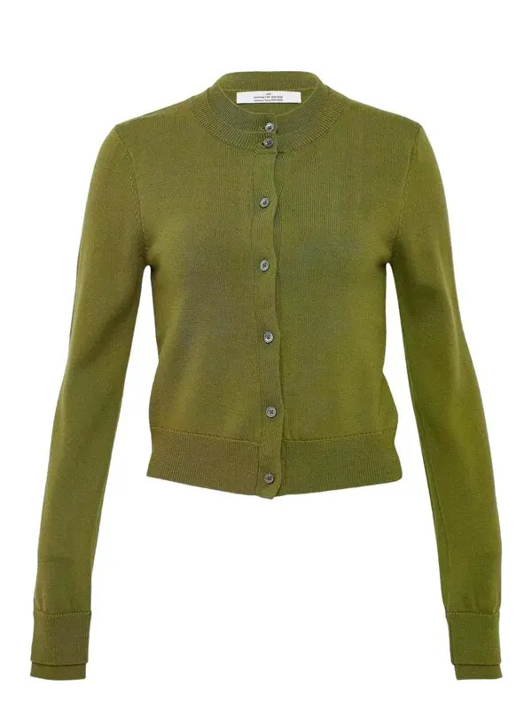 Rokh Layered-design Cardigan - Green
