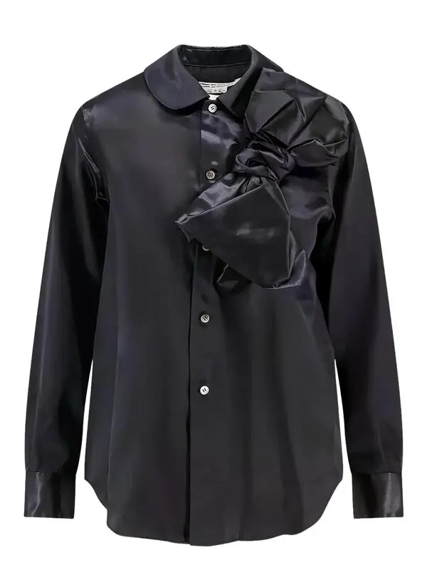 Play Comme Des Garcon Bow-detail Shirt - Black