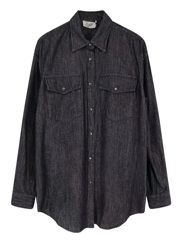 PENCE 1979 Snap-button Long-sleeve Shirt - Black