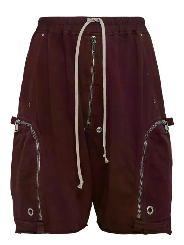 Rick Owens Bauhaus Bela Zip Shorts - Brown