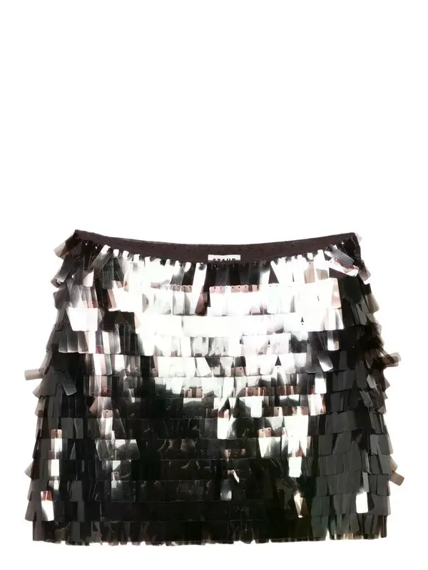 Staud Sequin-embellished Mini Skirt - Brown