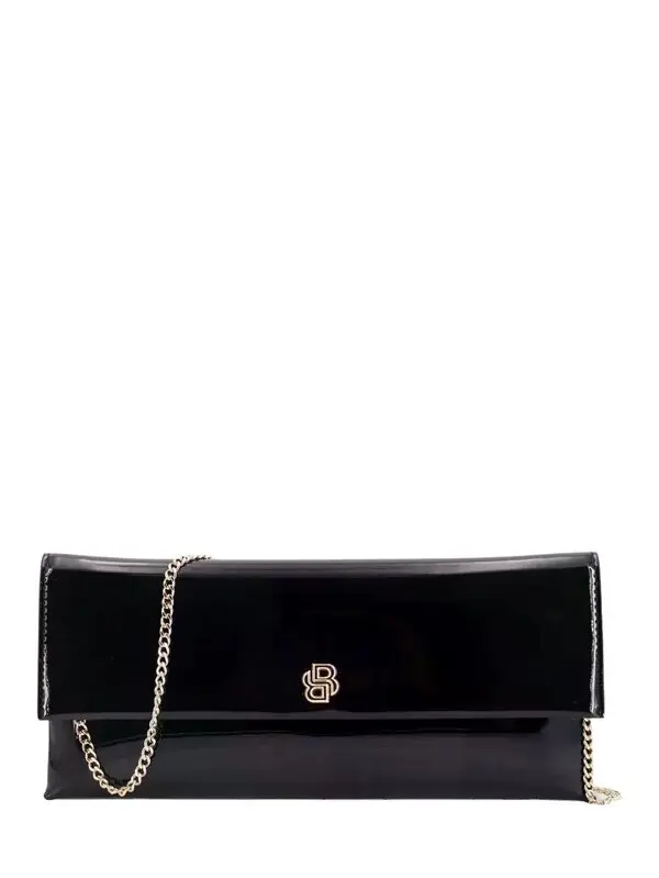 BOSS Chain Patent-leather Clutch Bag - Black