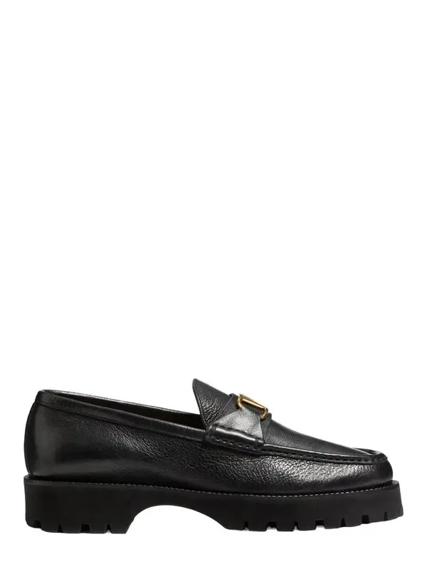 Valentino Garavani Vlogo Signature Buffalo Loafers - Black