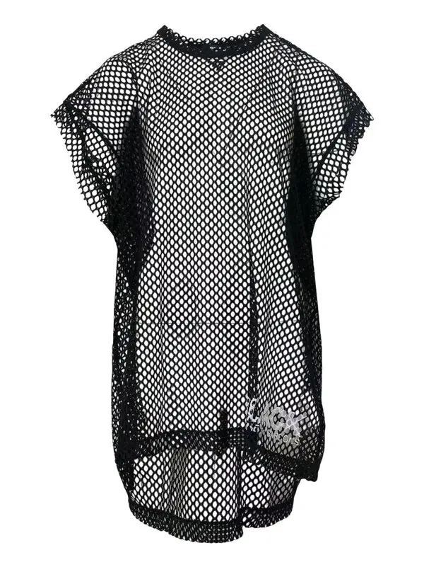 BLACK COMME DES GARÇONS Mesh-paneling T-shirt - Black