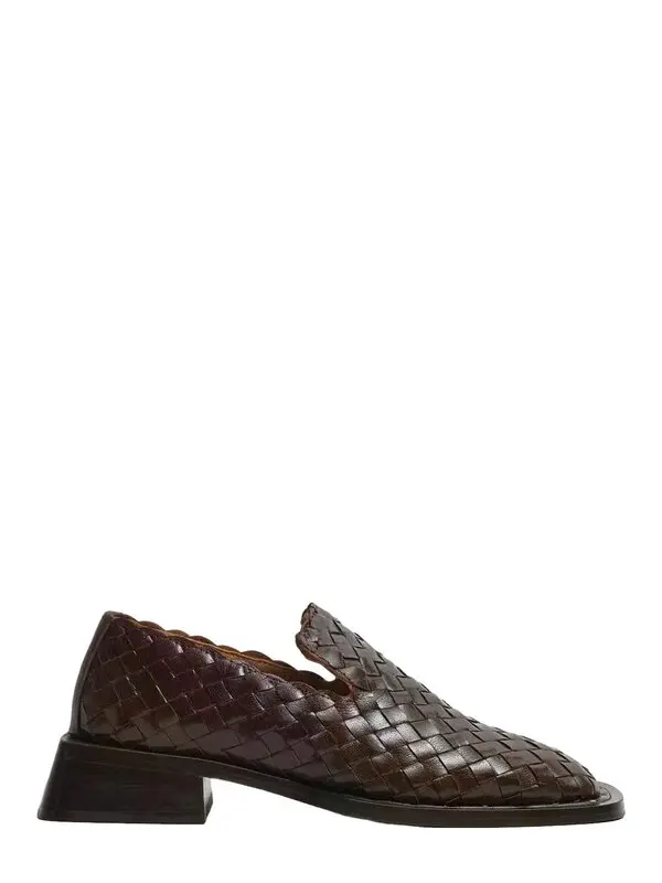 MIISTA Skye Woven Loafers - Brown
