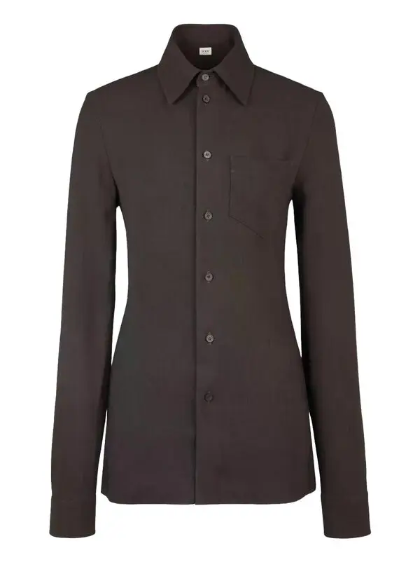 TOD'S Long-sleeve Buttoned Shirt - Brown