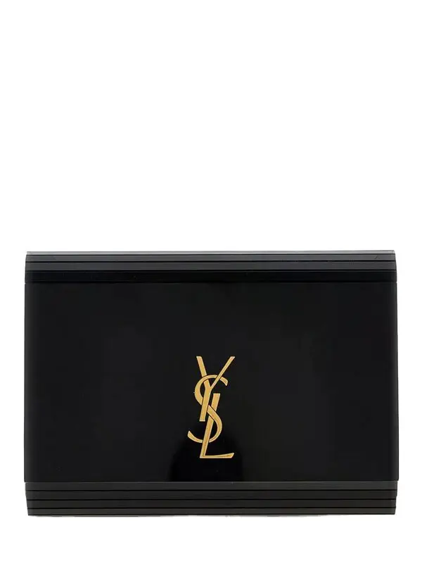 Saint Laurent Vicky Minaudière Logo Cross Body Bag - Black