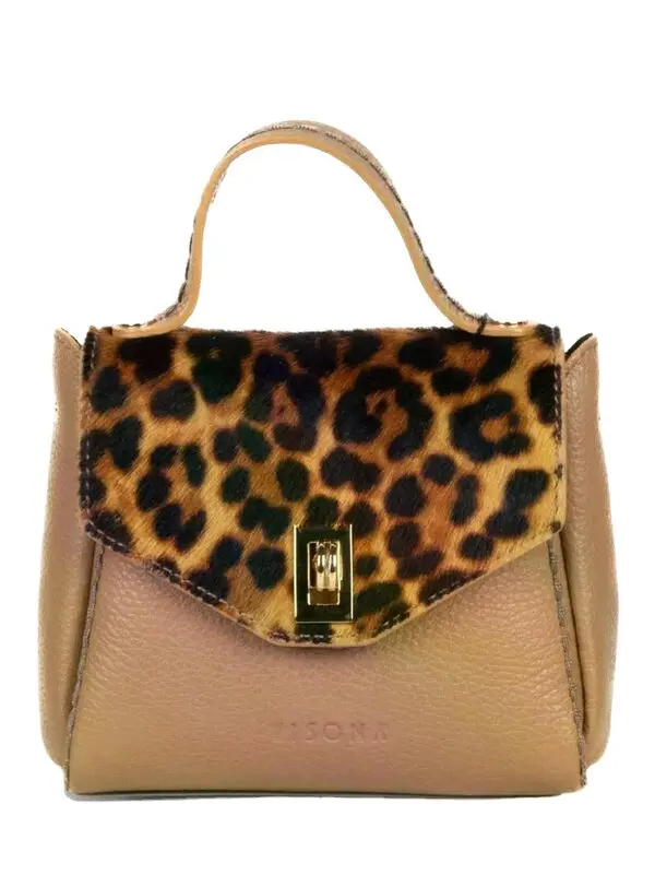 VISONA` Pony-print Top-handle Clutch Bag - Neutrals
