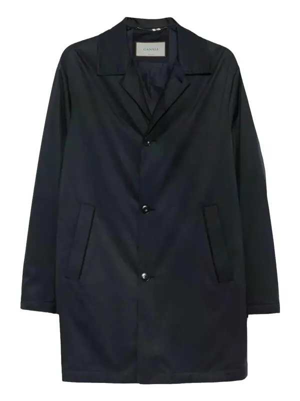 Canali Single-breasted Coat - Blue