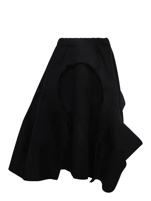 Comme Des Garçons Asymmetric-hem Midi Skirt - Black