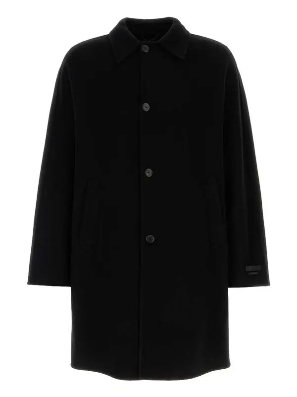 Prada Cashmere And Virgin Wool Coat - Black