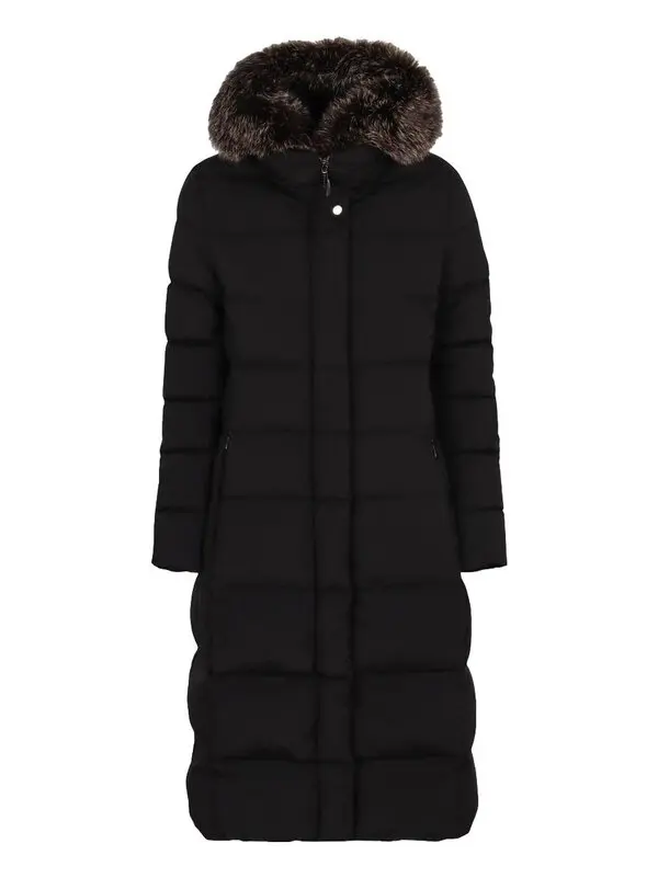 MOORER Long Zagara Down Jacket With Hood - Black