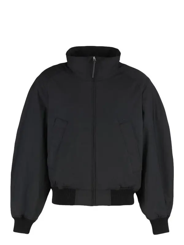 Jacquemus Aero Bomber With Raised Collar - Black