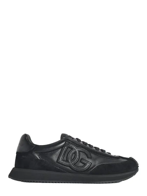 Dolce & Gabbana Leather Cushion Sneakers - Black