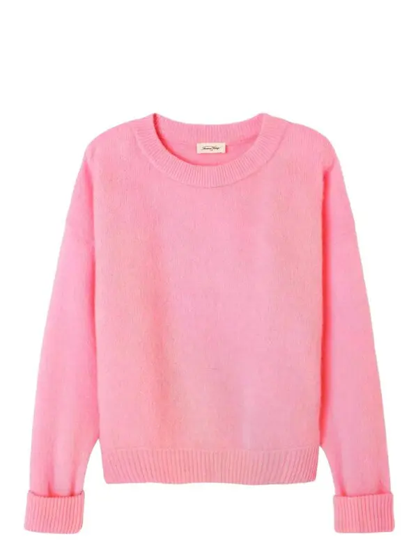 American Vintage Vitow Ribbed Sweater - Pink
