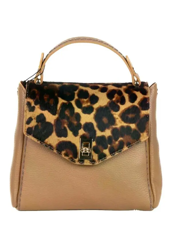 VISONA` Animal-print Top-handle Tote Bag - Neutrals