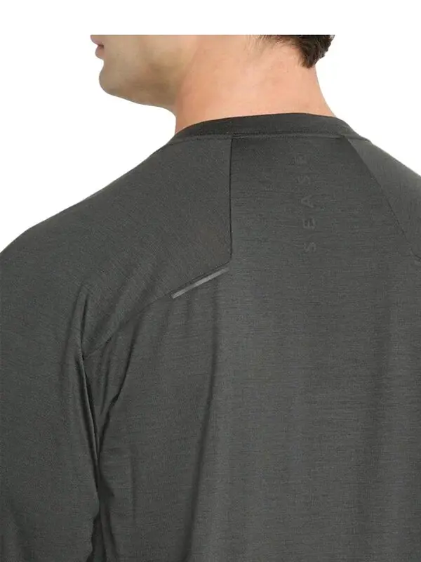 Sease Apos;s Easy-care Wool Jersey Long-sleeve T-shirt - Midnight B