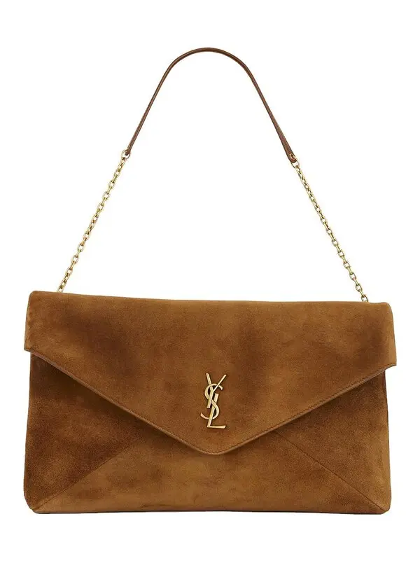 Saint Laurent Xxl Envelope On Chain Bag - Orange Caramel Cognac