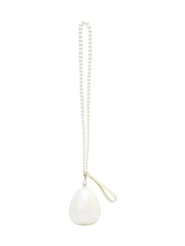 Simone Rocha Pearl Crossbody Egg Bag - White