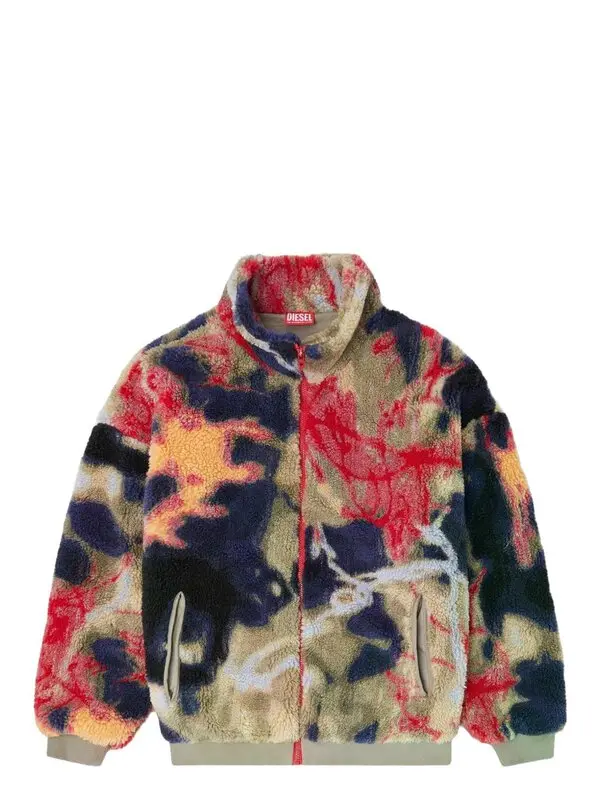 DIESEL® Jacquard Fleece Jacket - Neutrals
