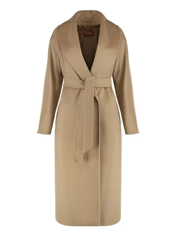 Max Mara Coat In Cashmere Blend - Brown