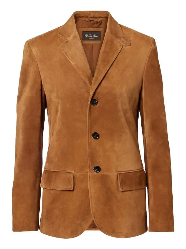Loro Piana Suede Blazer - Brown