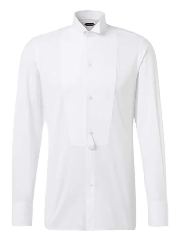 TOM FORD Cotton Tuxedo Shirt - White