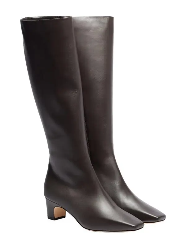 Manolo Blahnik Ofara Leather Knee-high Boots - Brown