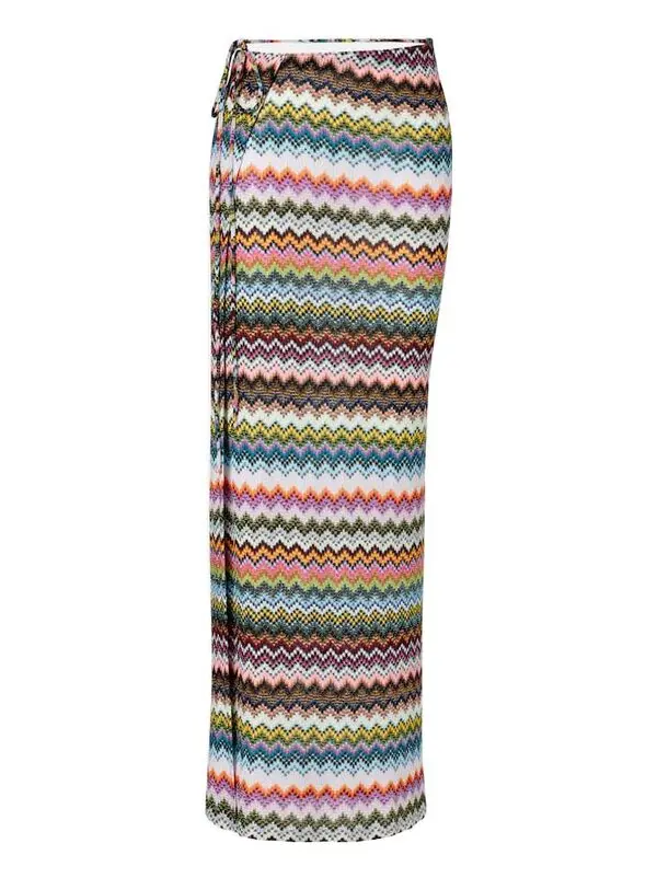 Missoni Zigzag Lamé Wrap Skirt - Multicoloured