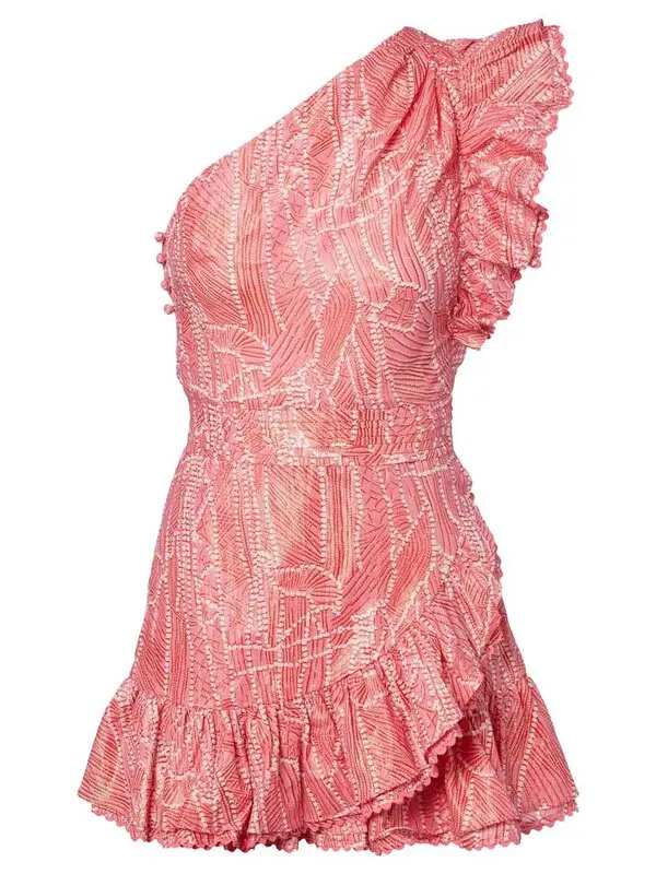 Poupette St Barth Corinne Cotton-blend Lamé Minidress - Pink